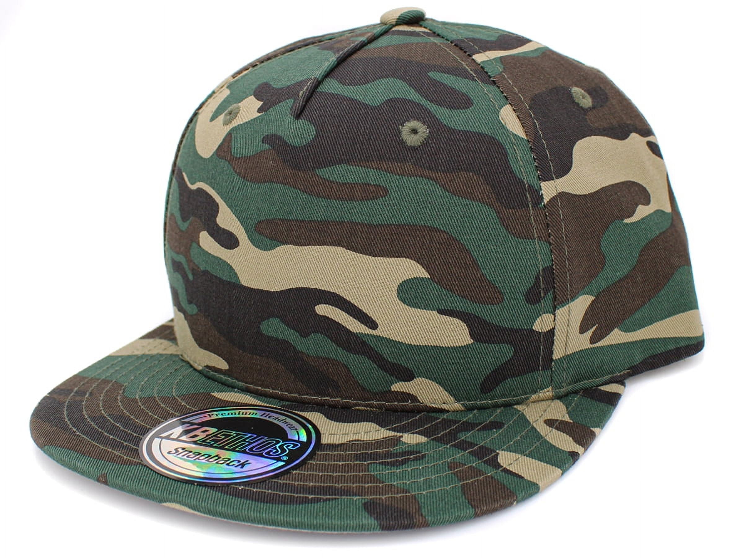 Classic 5 Panel Cap Adjustable Snapback Hat - Walmart.com