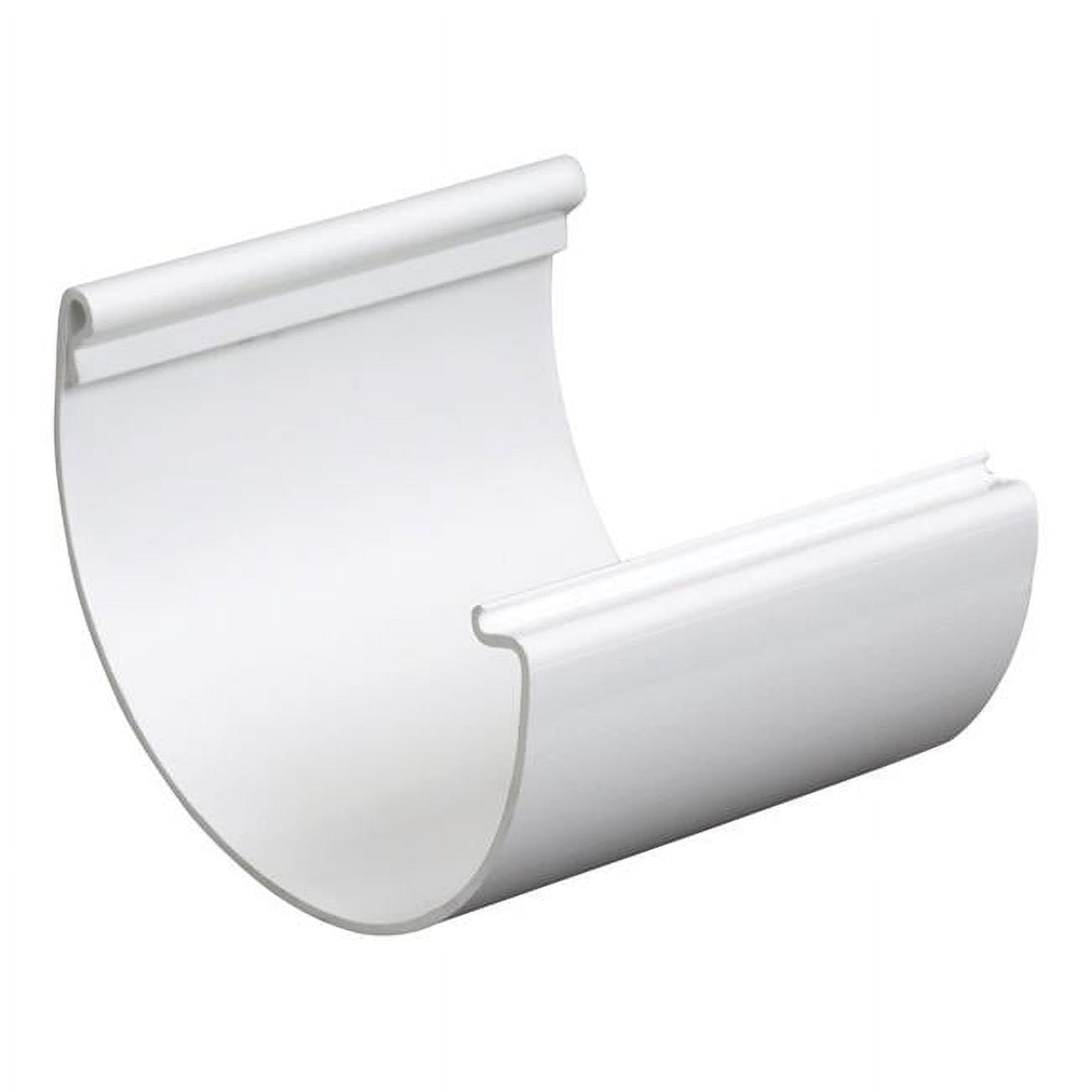 Classic 5 in. White Vinyl Half Round Gutter Connector - Walmart.com