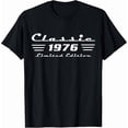 Classic 50th Birthday T-Shirt for Men 1976 Celebration - Bold White ...