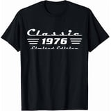 Classic 50th Birthday T-Shirt for Men 1976 Celebration - Bold White ...