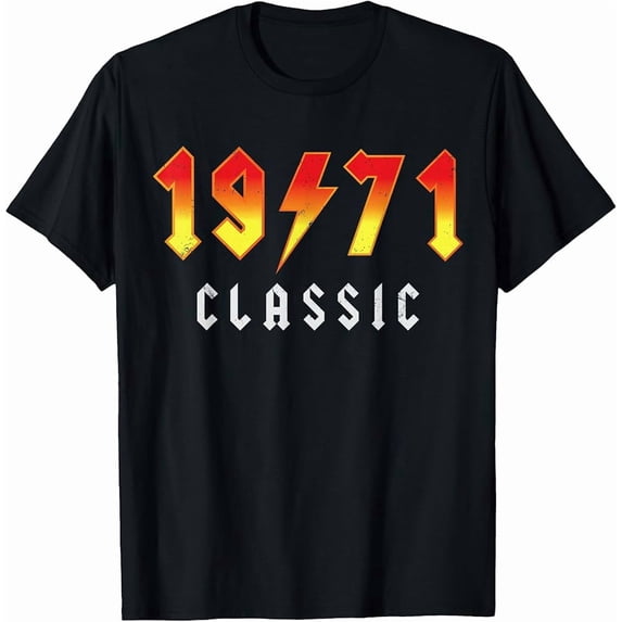 Classic 55 Birthday Decorations T-Shirt for Men, 1971 Retro Design with ...