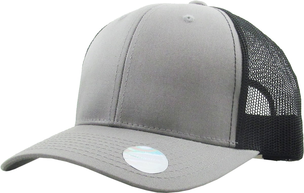 Classic 6 Panel Mesh Cotton Twill Trucker Cap Adjustable Snapaback Hat ...