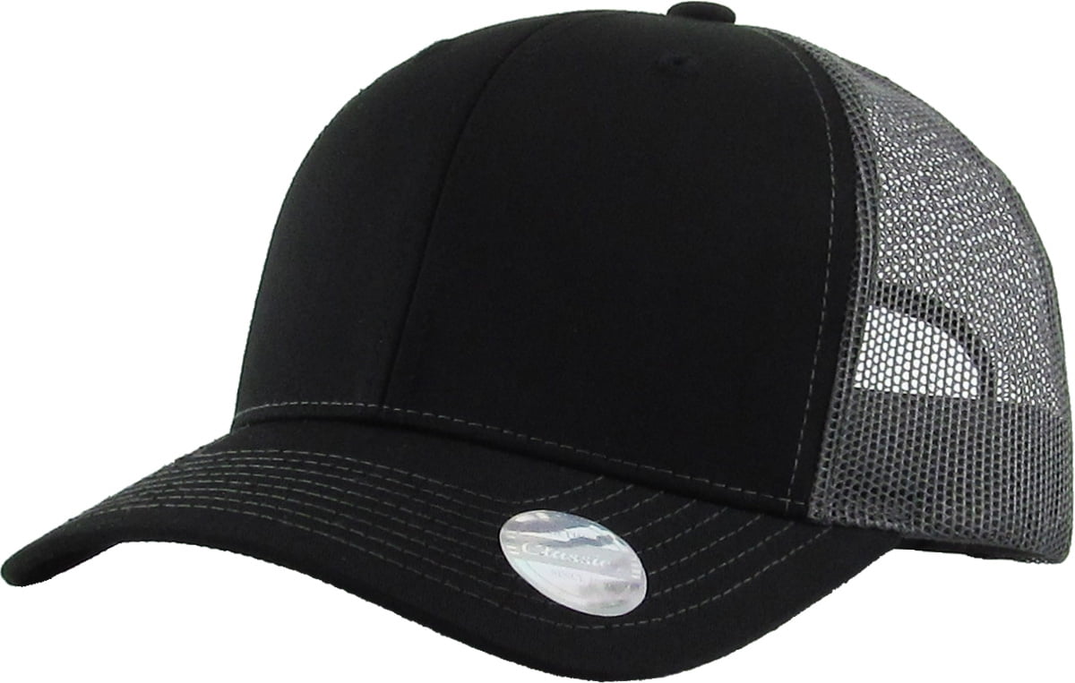 Classic 6 Panel Mesh Cotton Twill Trucker Cap Adjustable Snapaback Hat ...