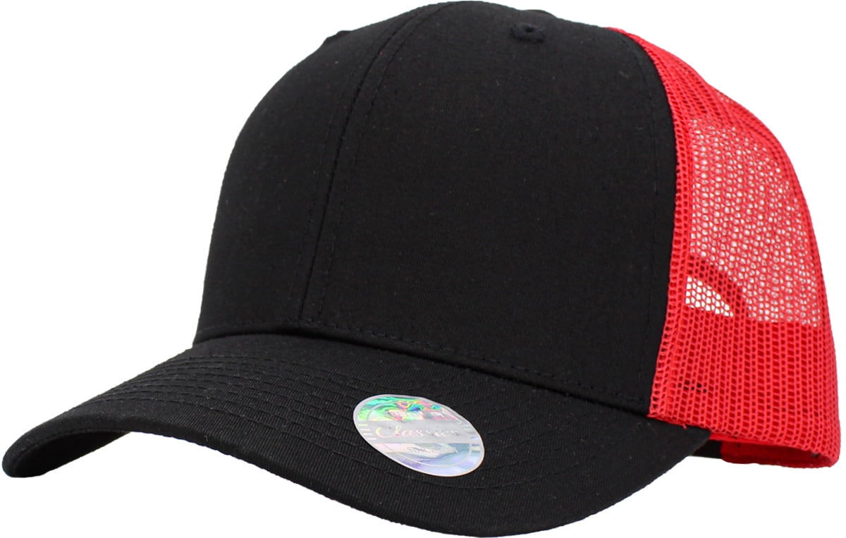 Classic 6 Panel Mesh Cotton Twill Trucker Cap Adjustable Snapaback Hat ...