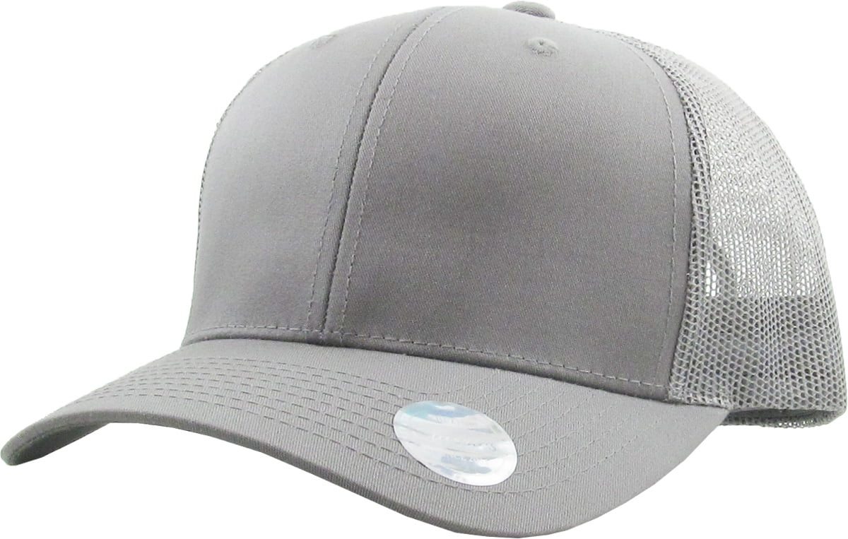 Classic 6 Panel Mesh Cotton Twill Trucker Cap Adjustable Snapaback Hat ...