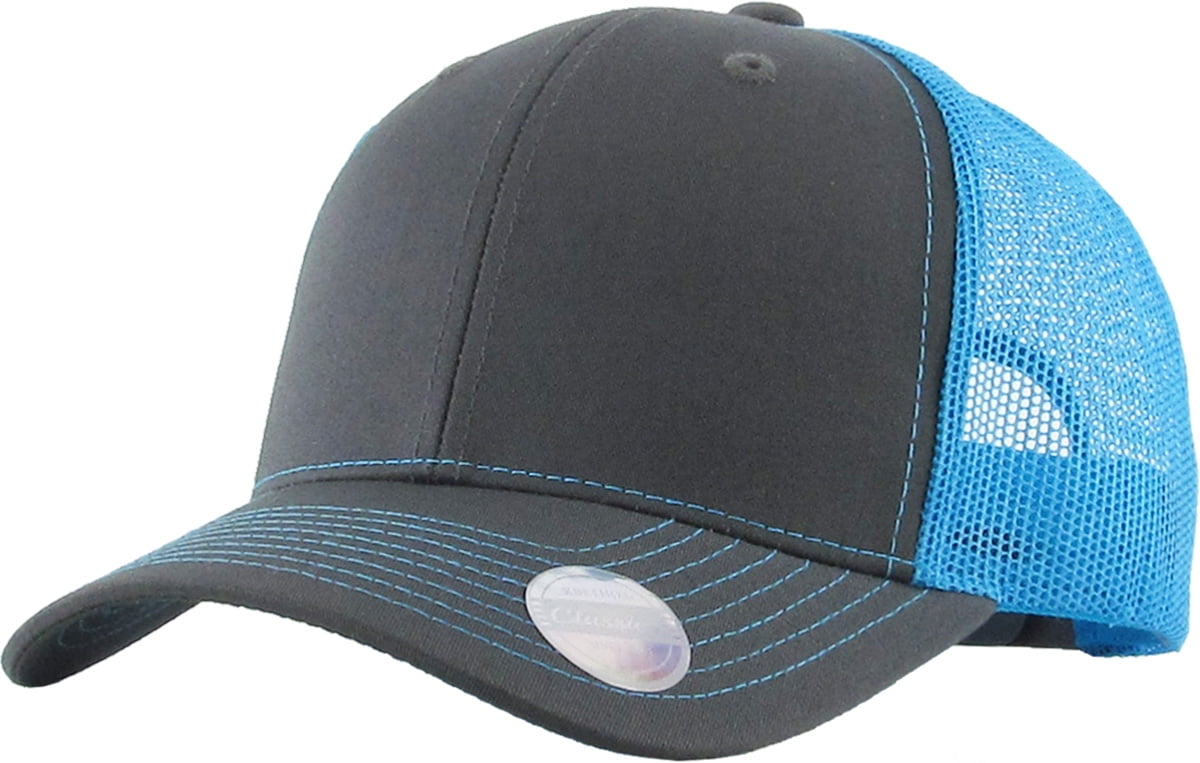 Classic 6 Panel Mesh Cotton Twill Trucker Cap Adjustable Snapaback Hat ...
