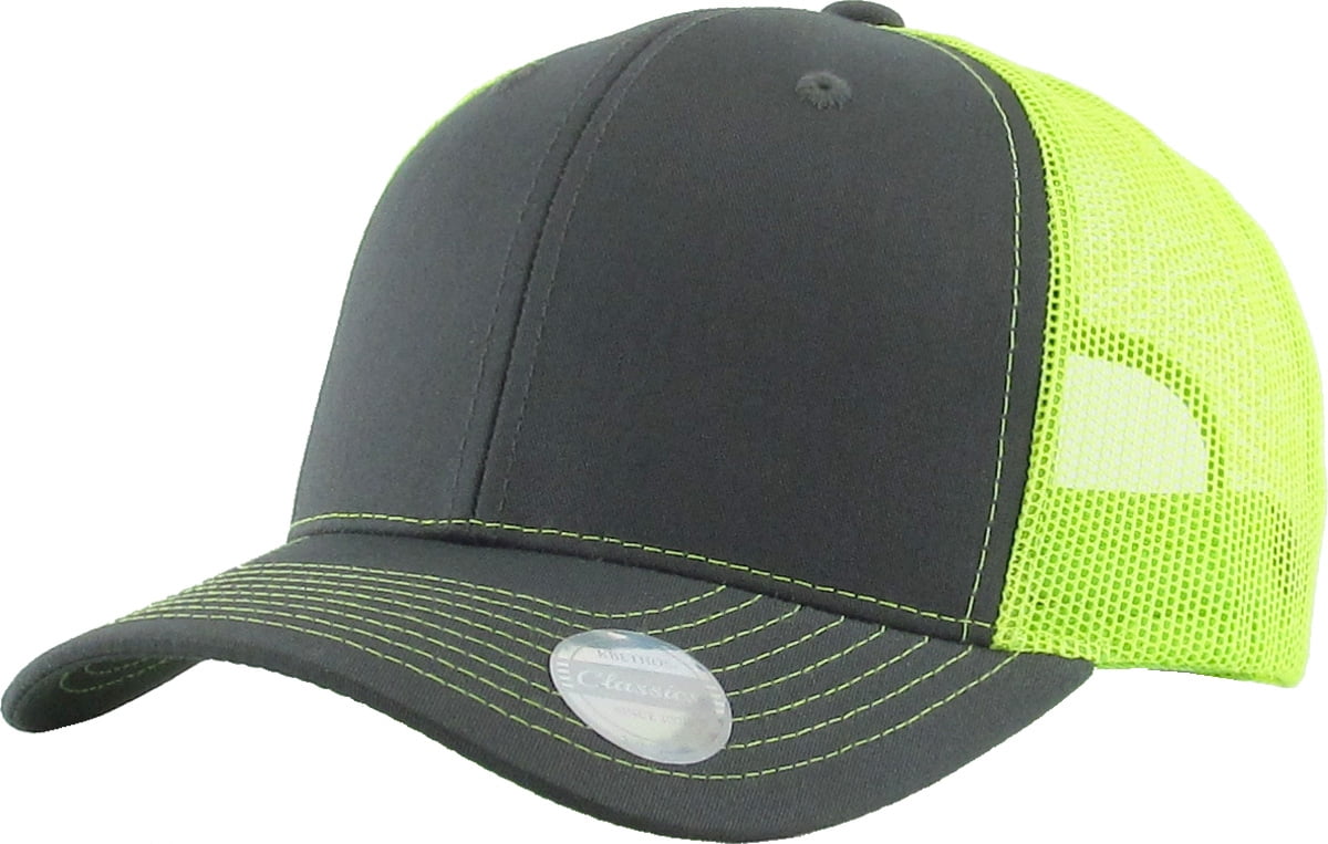 Classic 6 Panel Mesh Cotton Twill Trucker Cap Adjustable Snapaback Hat ...
