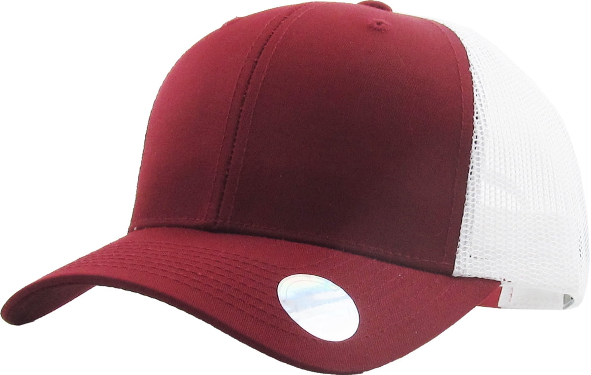 Classic 6 Panel Mesh Cotton Twill Trucker Cap Adjustable Snapaback Hat ...