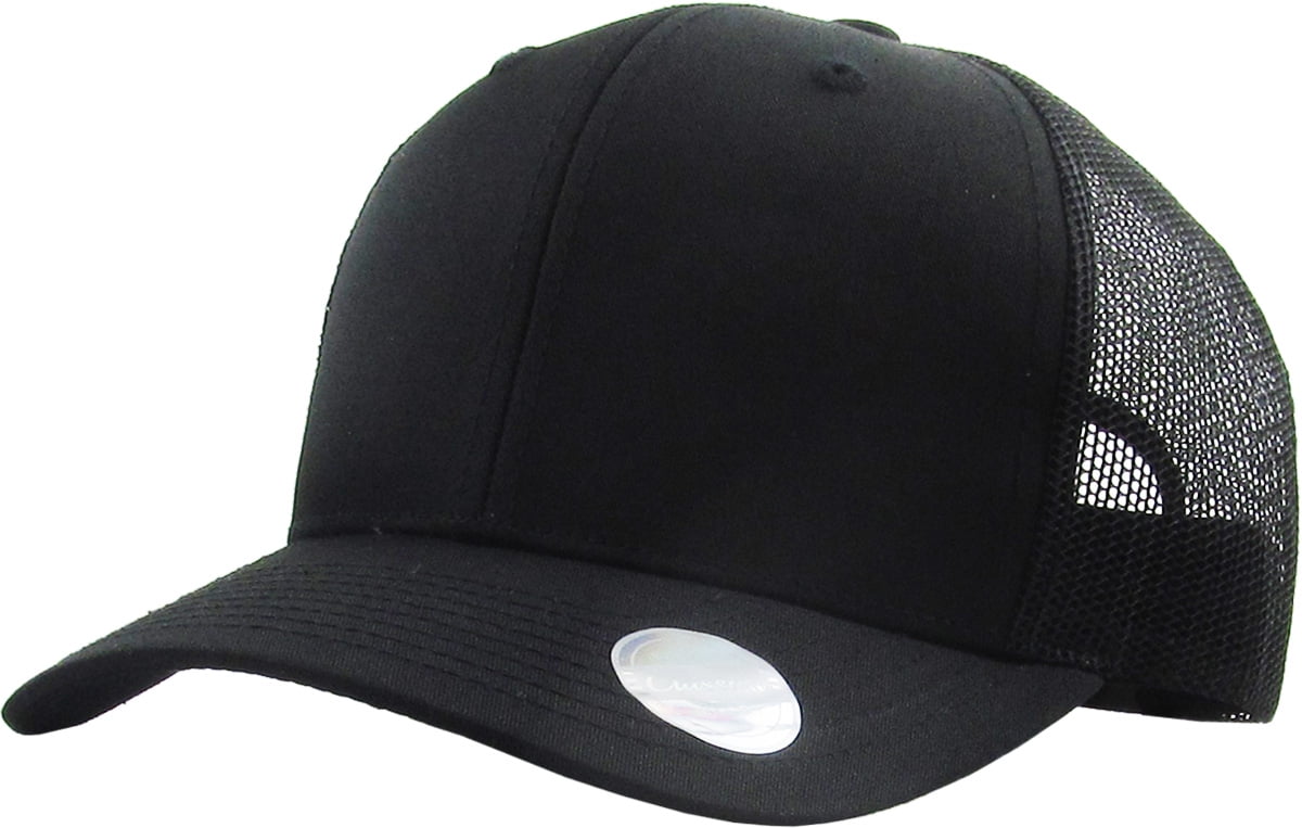 Classic 6 Panel Mesh Cotton Twill Trucker Cap Adjustable Snapaback Hat ...