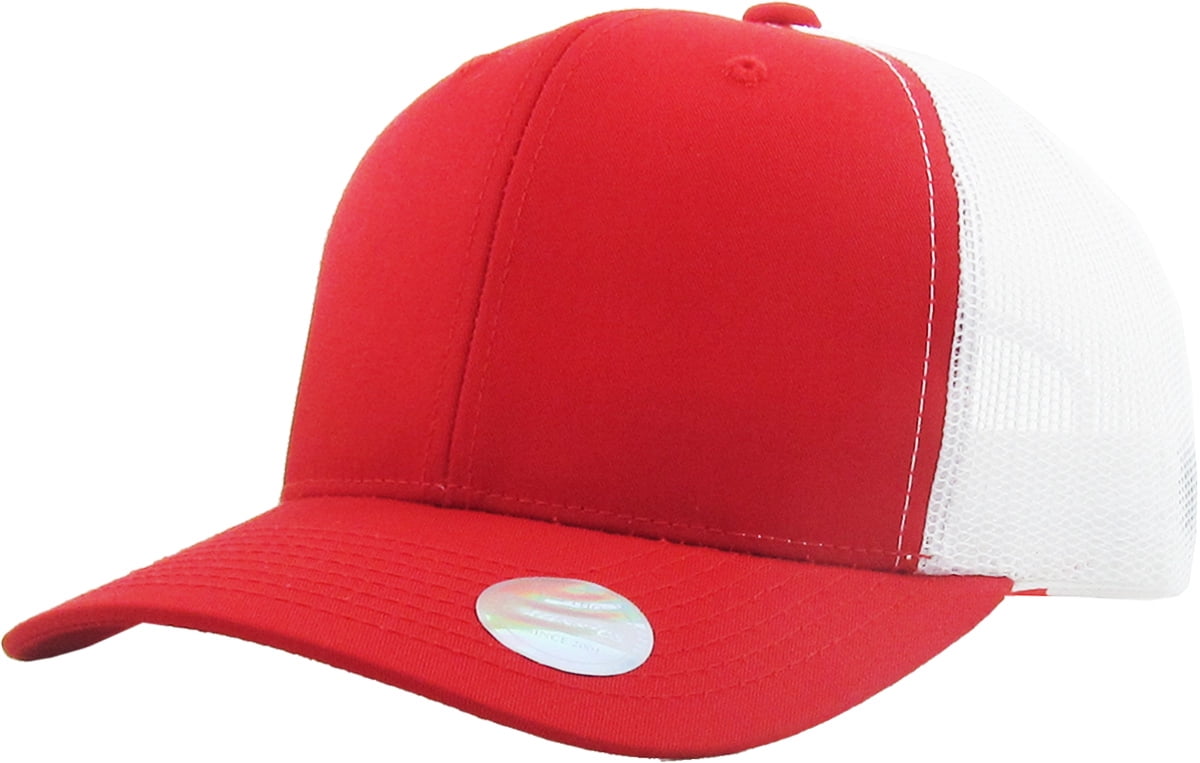 Classic 6 Panel Mesh Cotton Twill Trucker Cap Adjustable Snapaback Hat ...