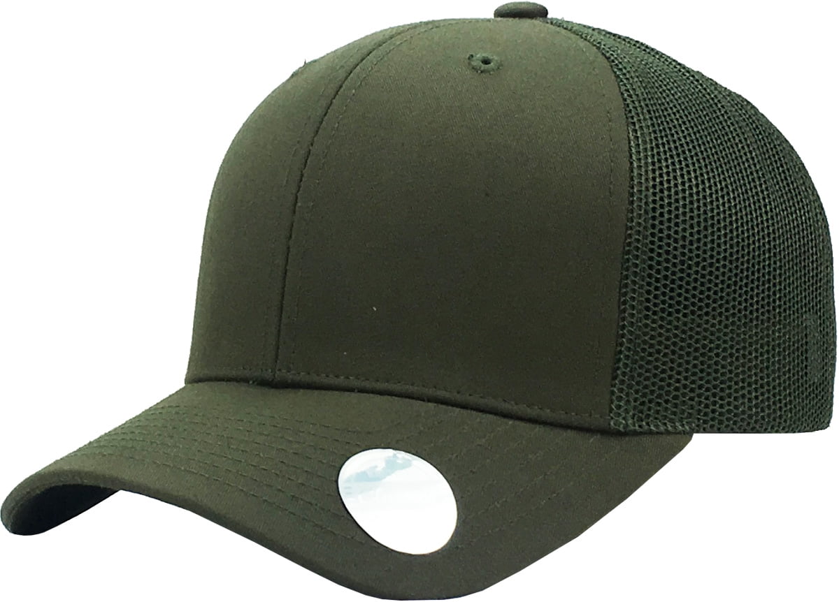 Classic 6 Panel Mesh Cotton Twill Trucker Cap Adjustable Snapaback Hat ...