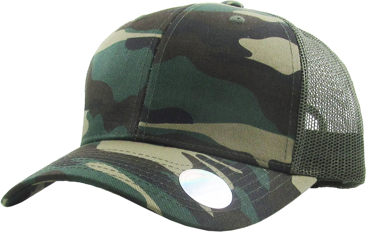 Classic 6 Panel Mesh Cotton Twill Trucker Cap Adjustable Snapaback Hat ...
