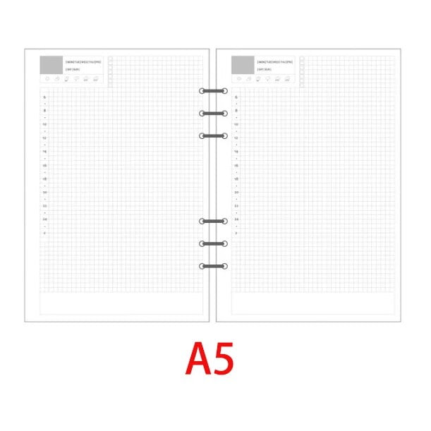 Classic 6 holes binder notebook inner paper core/refilling inner papers ...