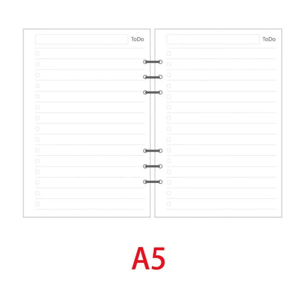Classic 6 holes binder notebook inner paper core/refilling inner papers ...