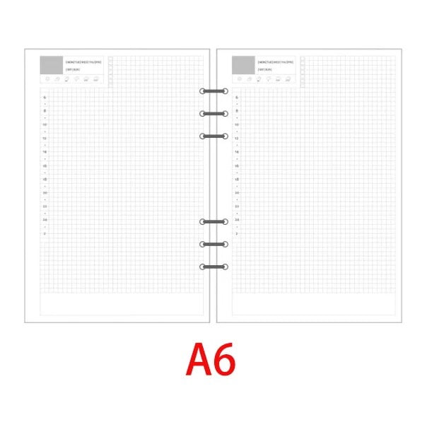 Classic 6 holes binder notebook inner paper core/refilling inner papers ...