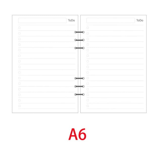 Classic 6 holes binder notebook inner paper core/refilling inner papers ...