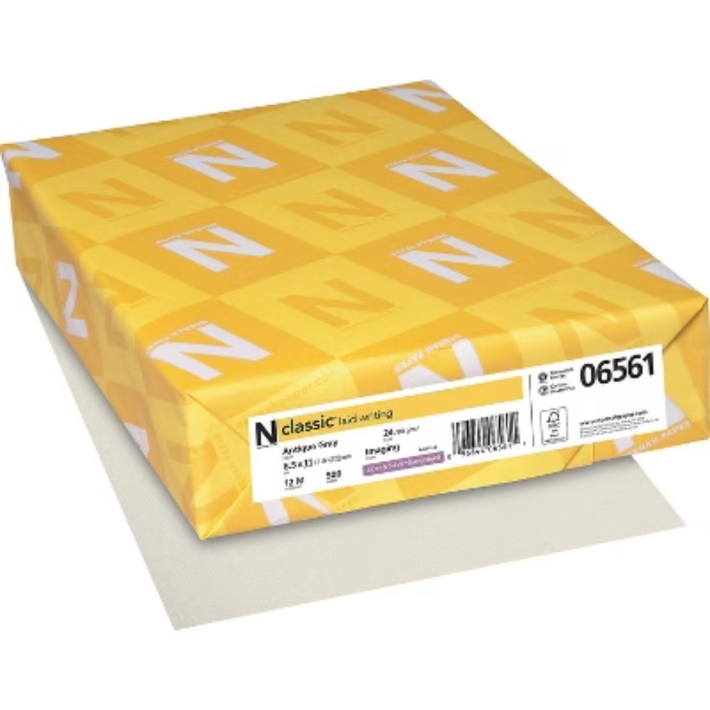 Classic 8 1/2" x 11" 24 lbs. Laid Writing Imaging Paper Antique Gray ...