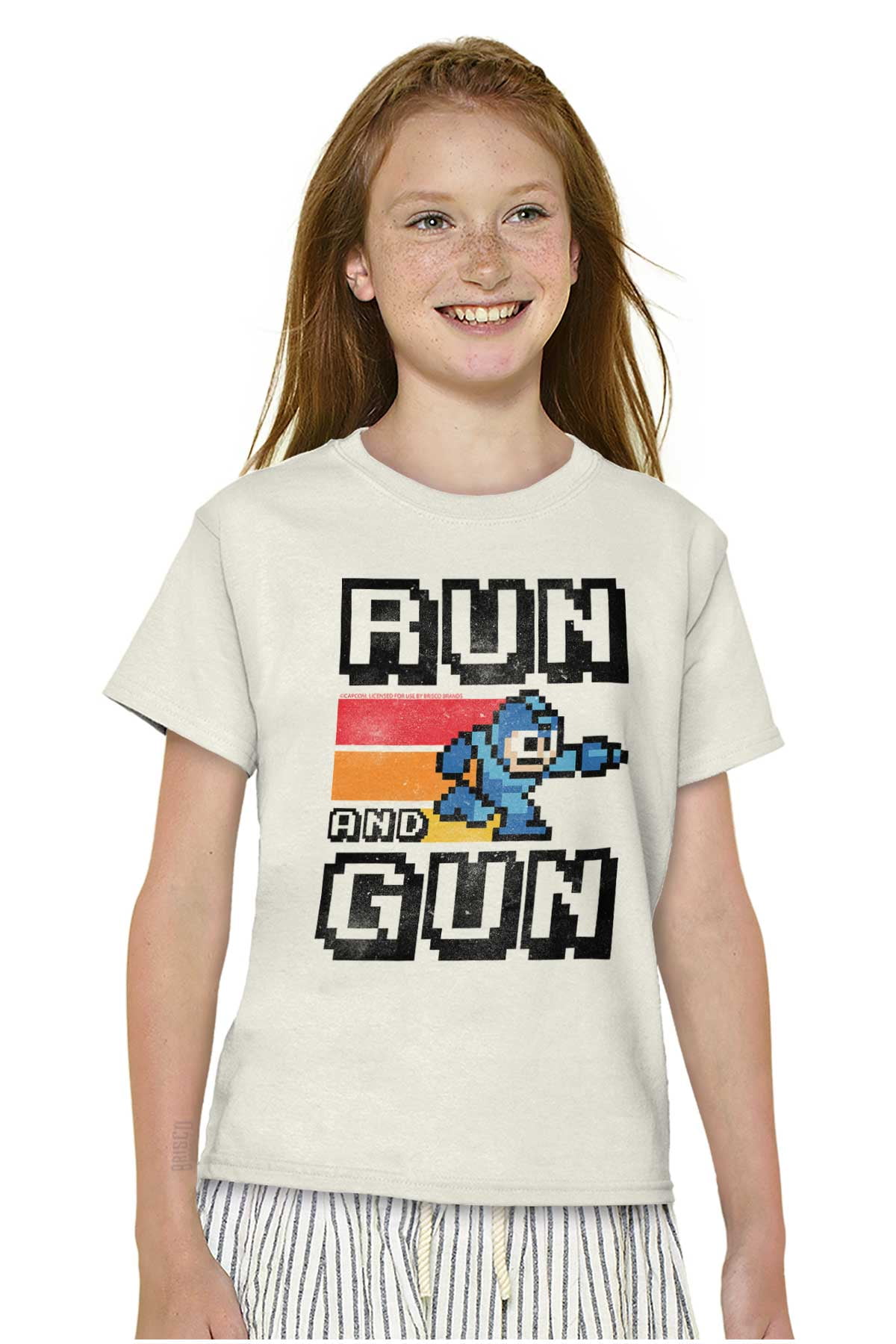 Classic 8-Bit Video Game Mega Man Run Crewneck T Shirts Boy Girl Teen ...