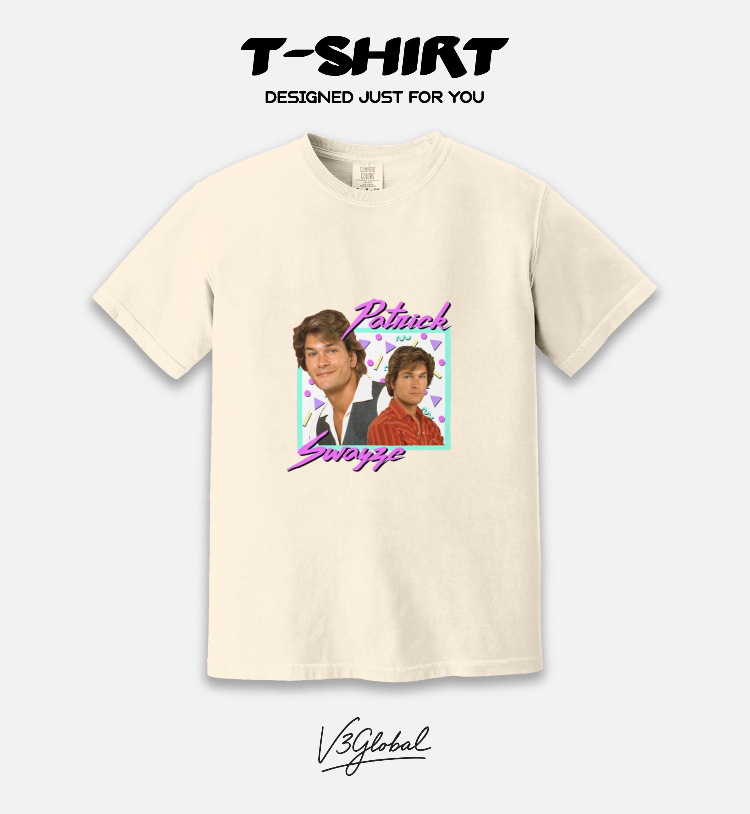 Classic 80s Patrick Swayze Fan Tribute ellentwd Comfort Color T-Shirt ...