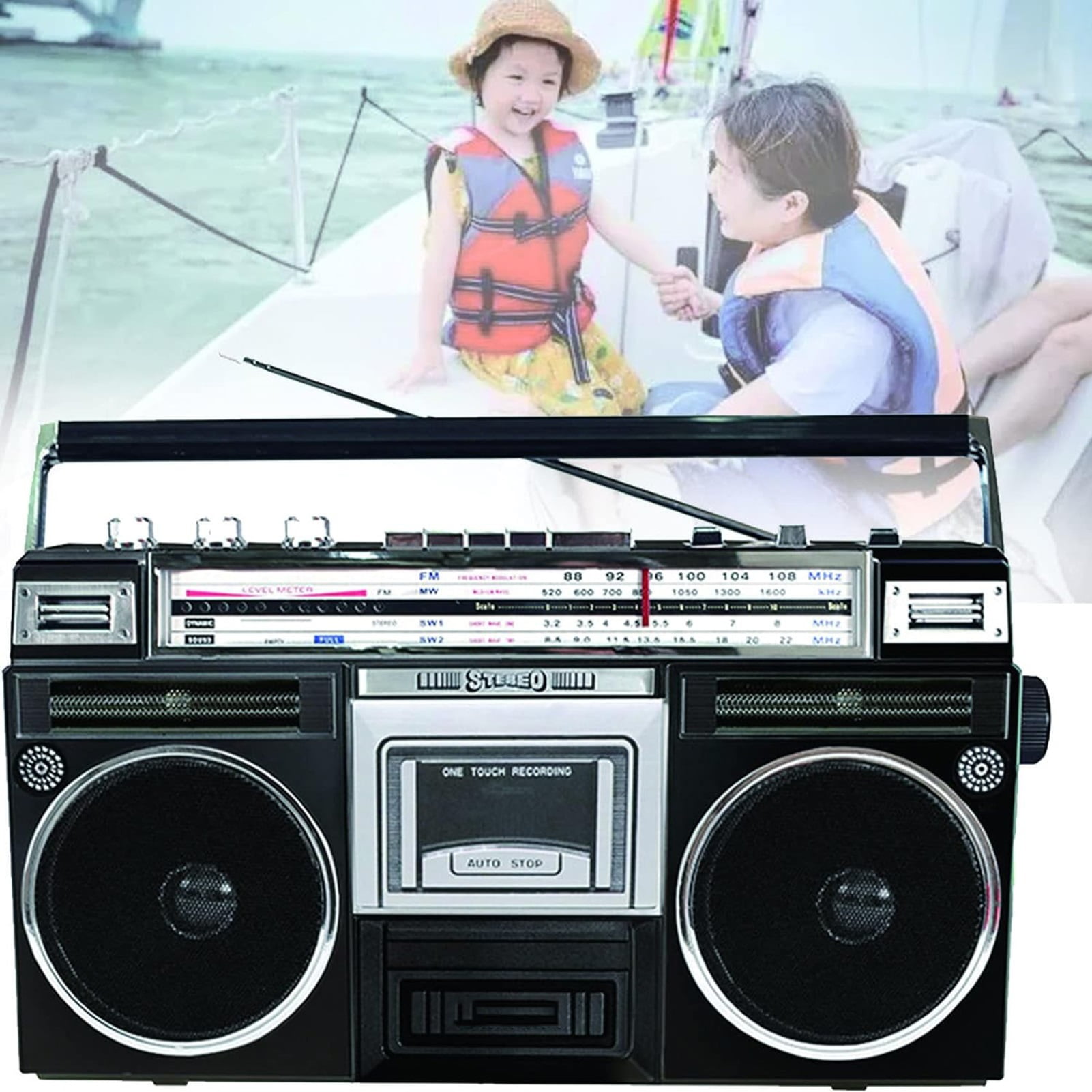 Classic 80s Style Retro Home Audio Stereo AM SW Radio,Retro Boombox ...