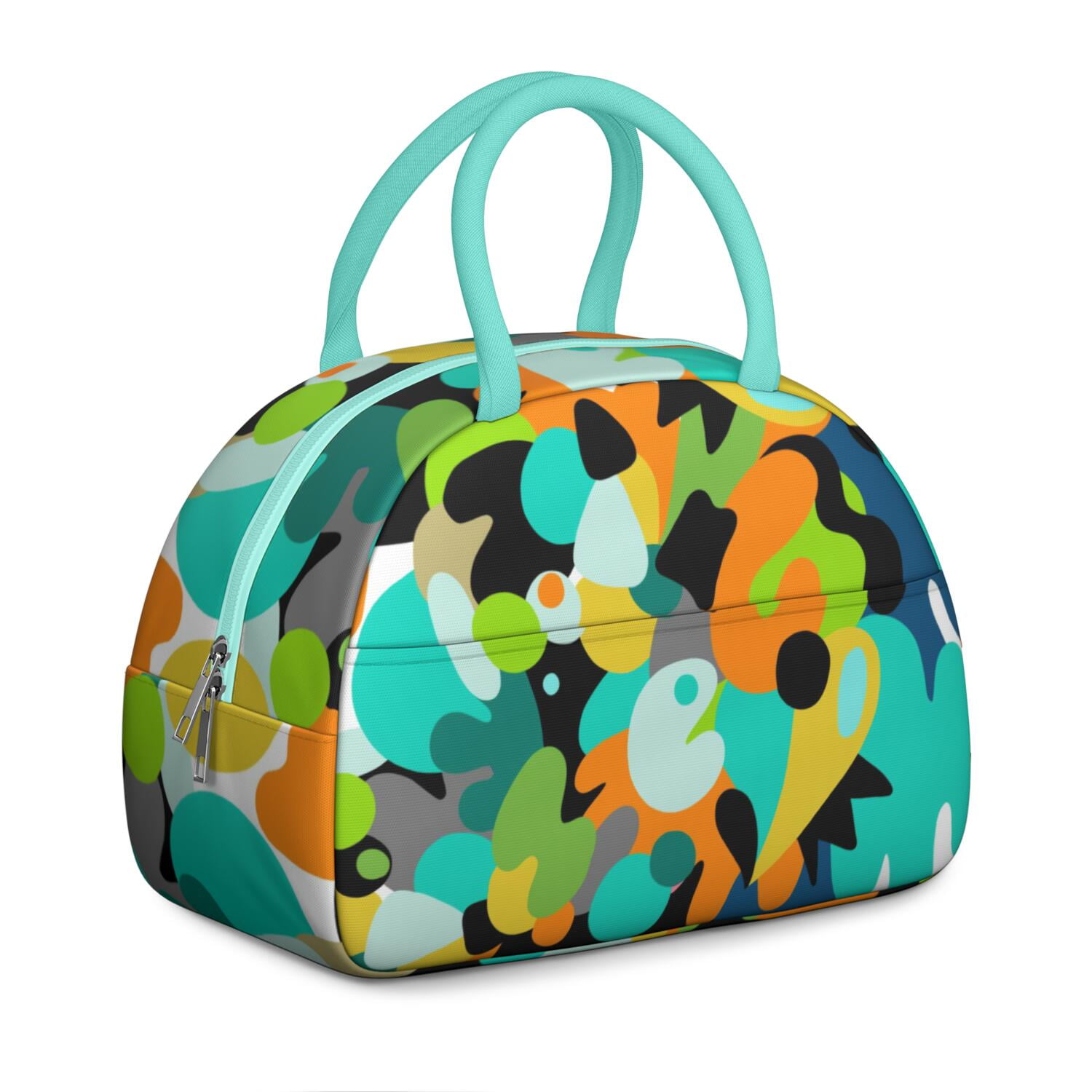 Classic Abstract Lunch Box – Minimalist Color Blocks with Retro ...