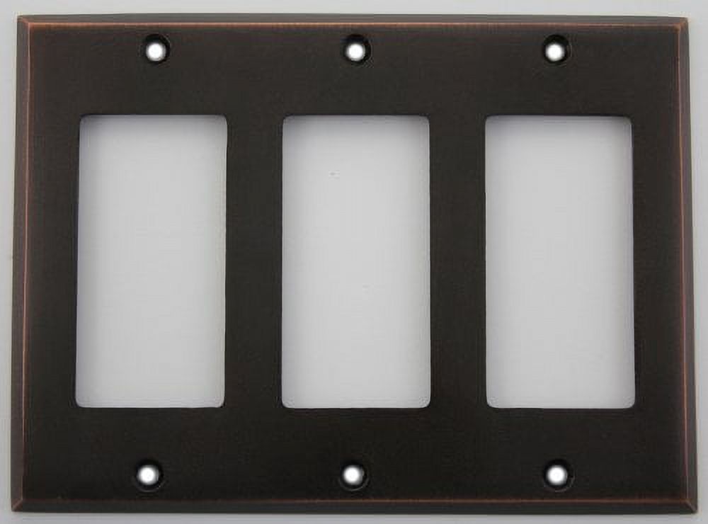 Classic Accents Oil Rubbed Bronze 3 Gang GFI/Rocker Opening Wall Plate ...