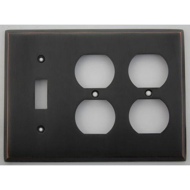 Classic Accents Oil Rubbed Bronze 3 Gang Wall Plate - 1 Toggle Light ...