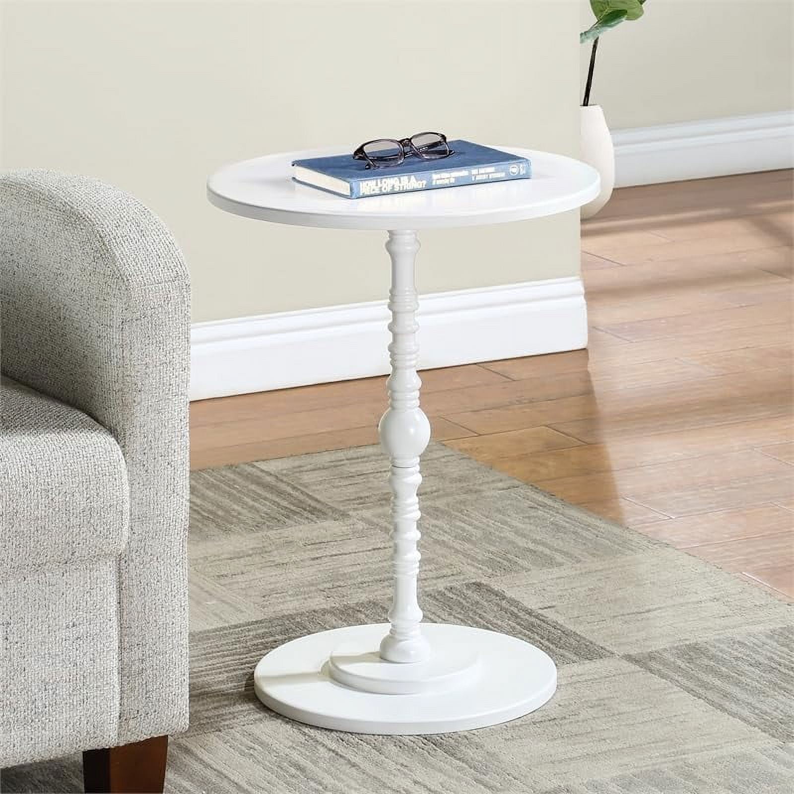 Classic Accents Sanibel Beach Spindle Table in White Wood Finish ...