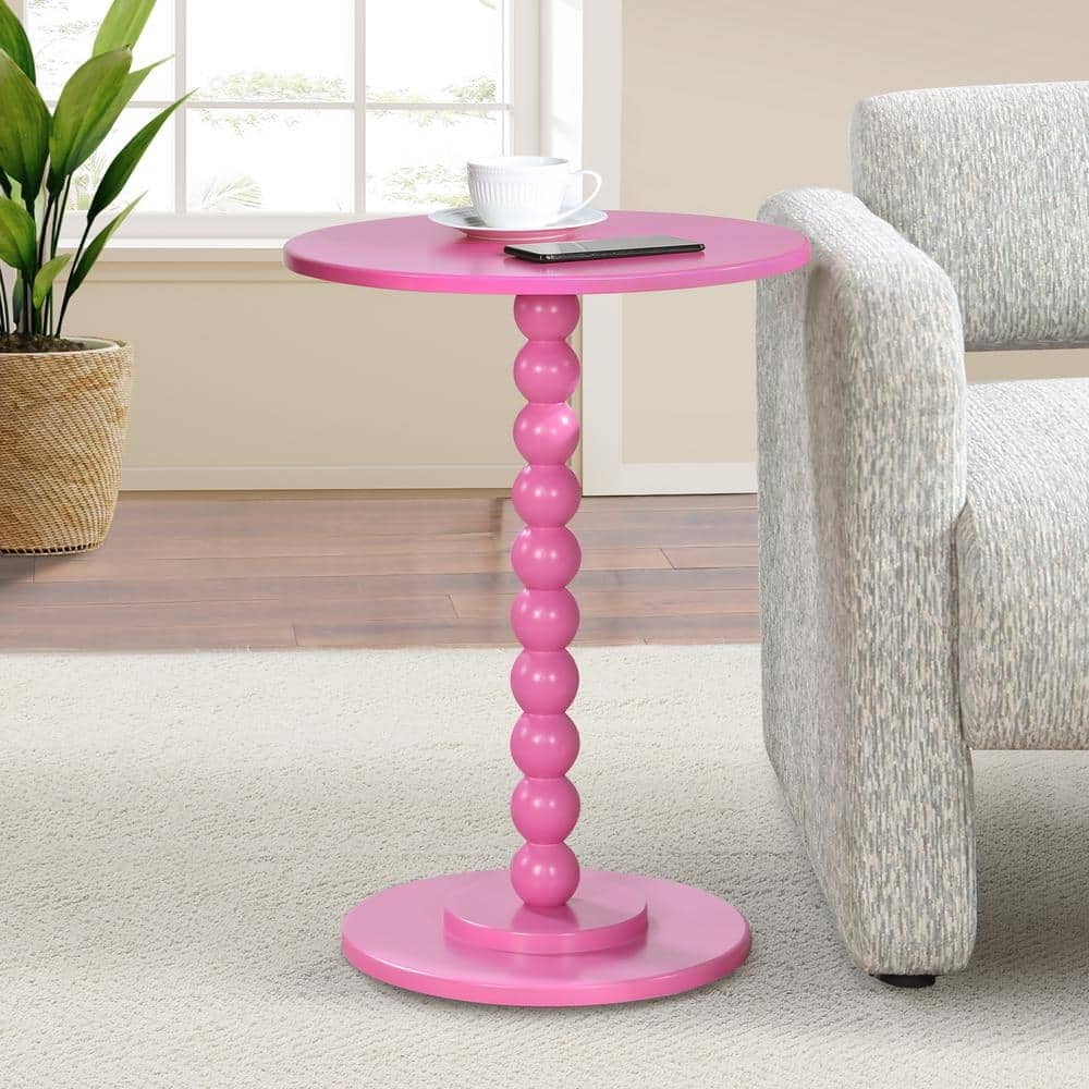 Classic Accents Venetian Islands 17.75 in. W Pink Round MDF Spindle ...