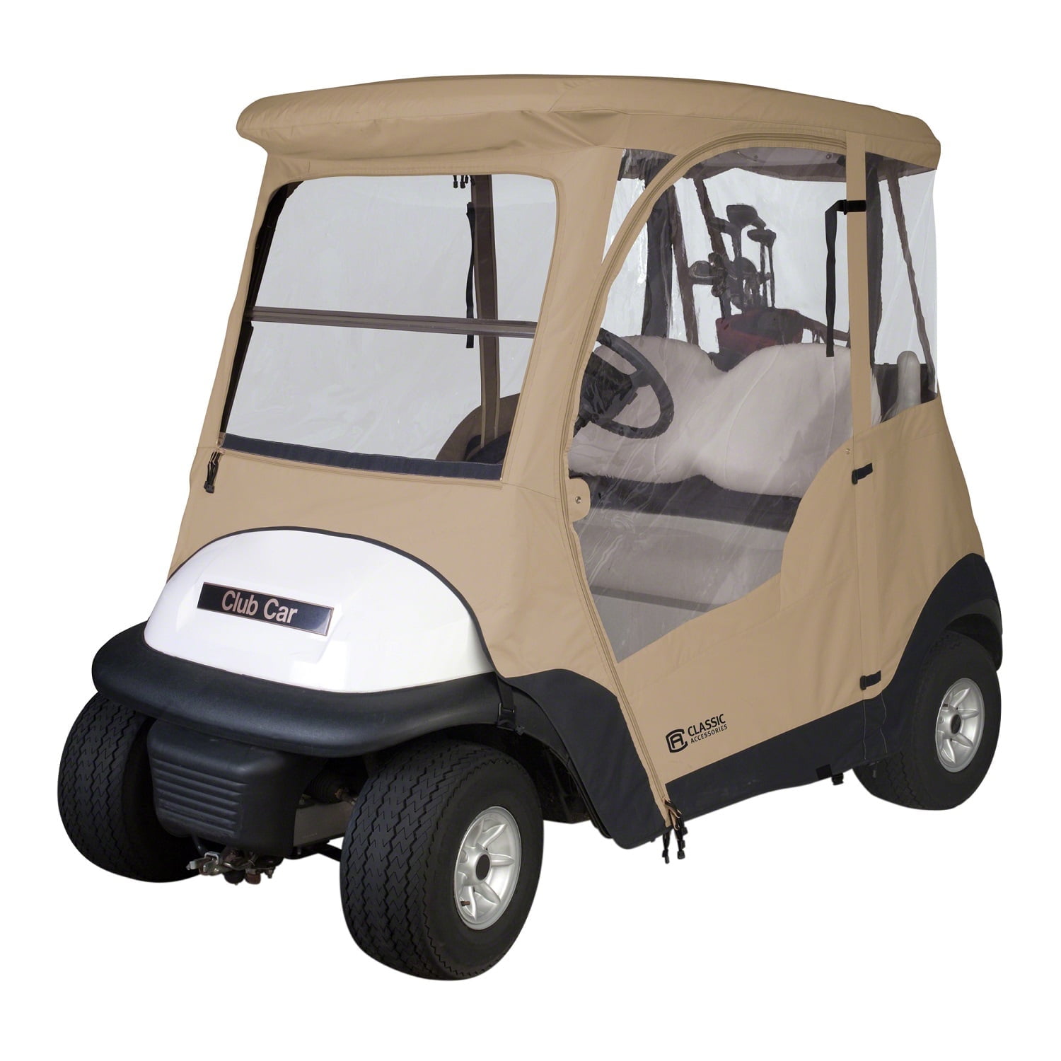 Classic Accessories Fairway 2-Person Golf Cart Cover and Enclosure ...