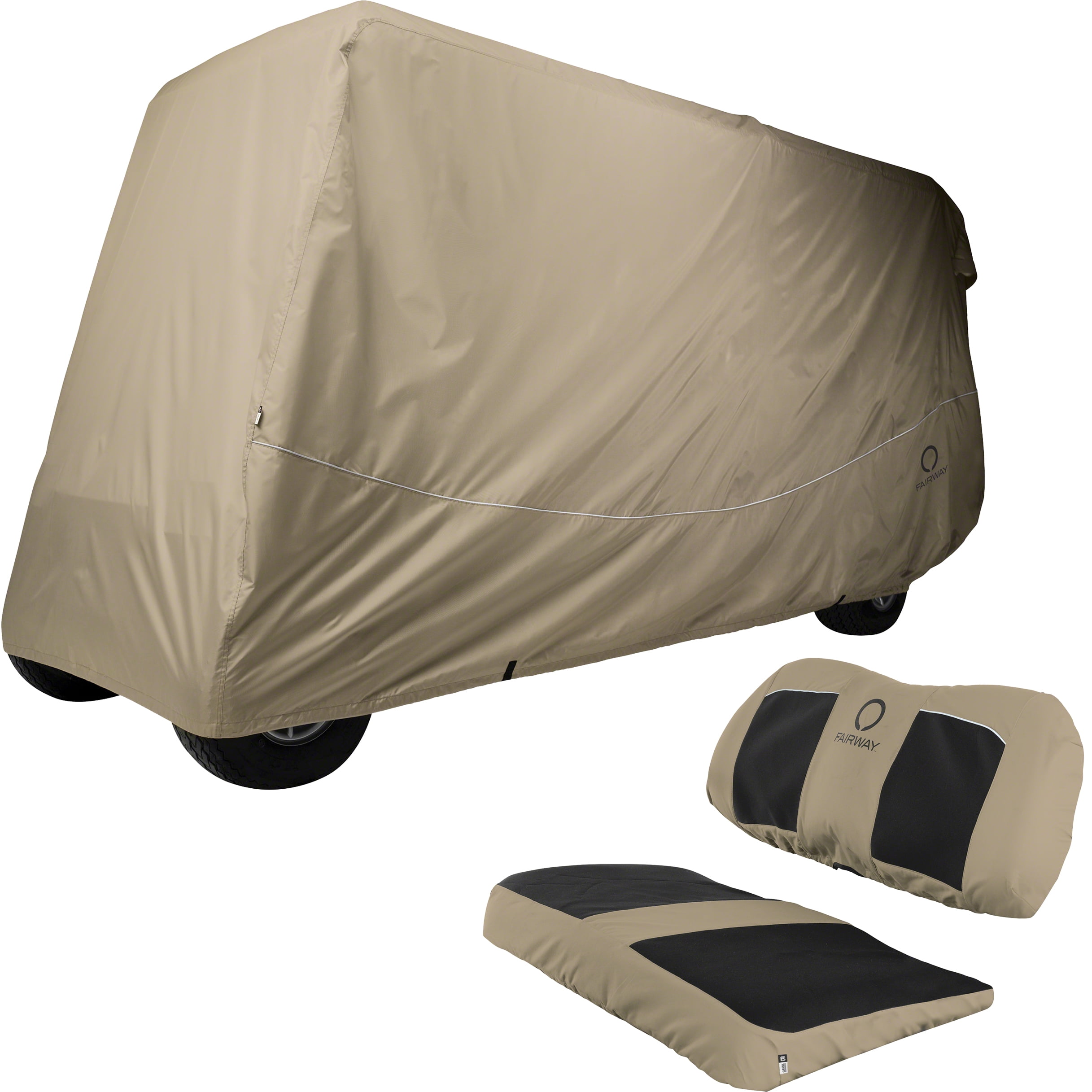 Classic Accessories Fairway Golf Car Storage Cover, 6 Passenger, Khaki ...
