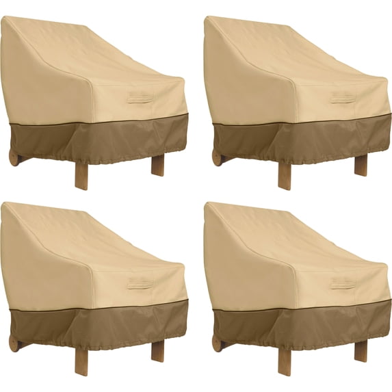 Classic Accessories Veranda 25.5" x 32.5" x 34" Pebble Patio Furniture ...