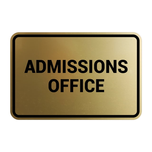 Classic Admissions Office Sign (Brushed Gold) - Small - Walmart.com
