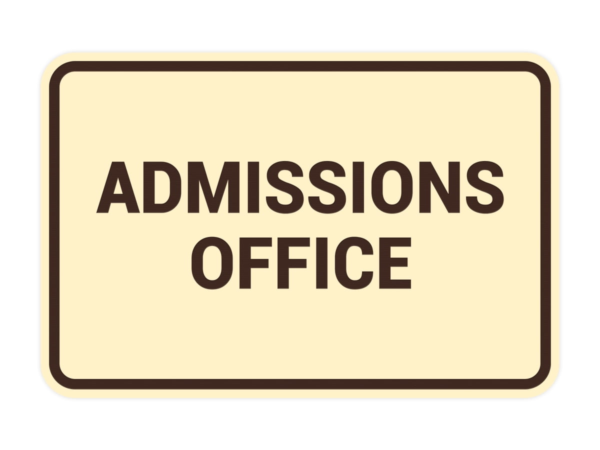 Classic Admissions Office Sign (Ivory/Dark Brown) - Large - Walmart.com