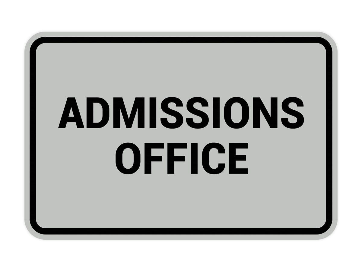 Classic Admissions Office Sign (Lt Gray) - Small - Walmart.com