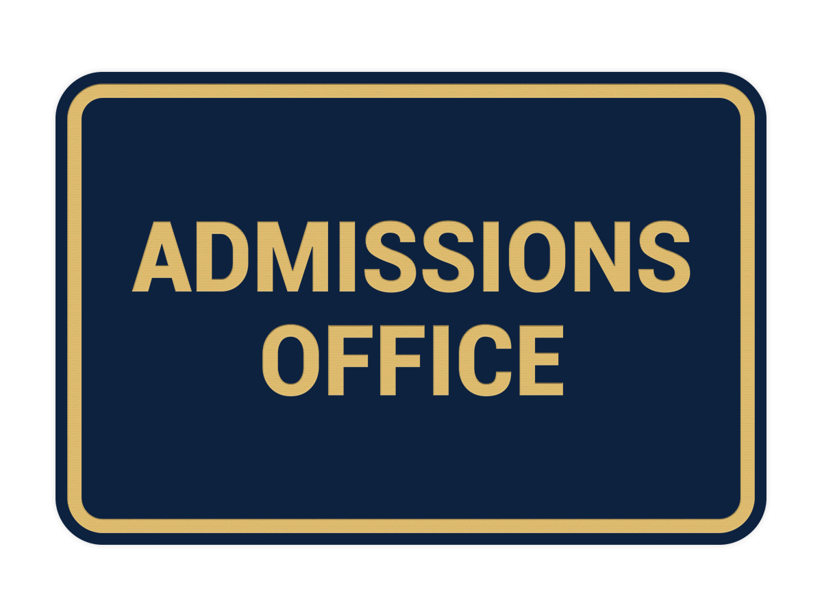 Classic Admissions Office Sign (Navy Blue / White) - Large - Walmart.com
