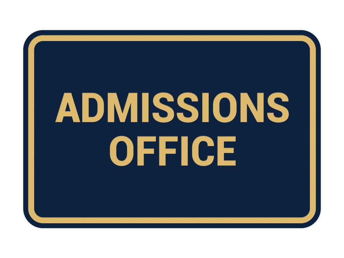 Classic Admissions Office Sign (Navy Blue/Gold) - Small - Walmart.com