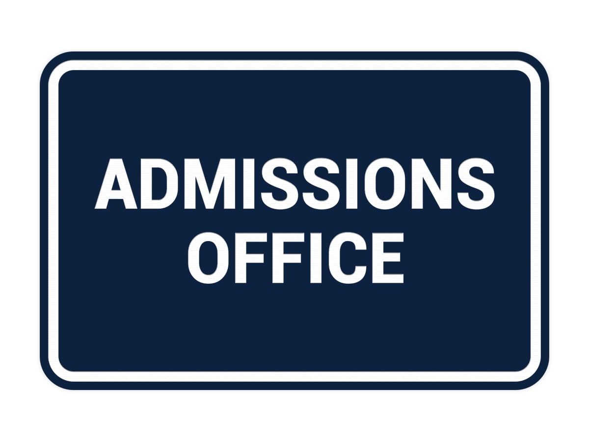 Classic Admissions Office Sign (Navy Blue / White) - Large - Walmart.com