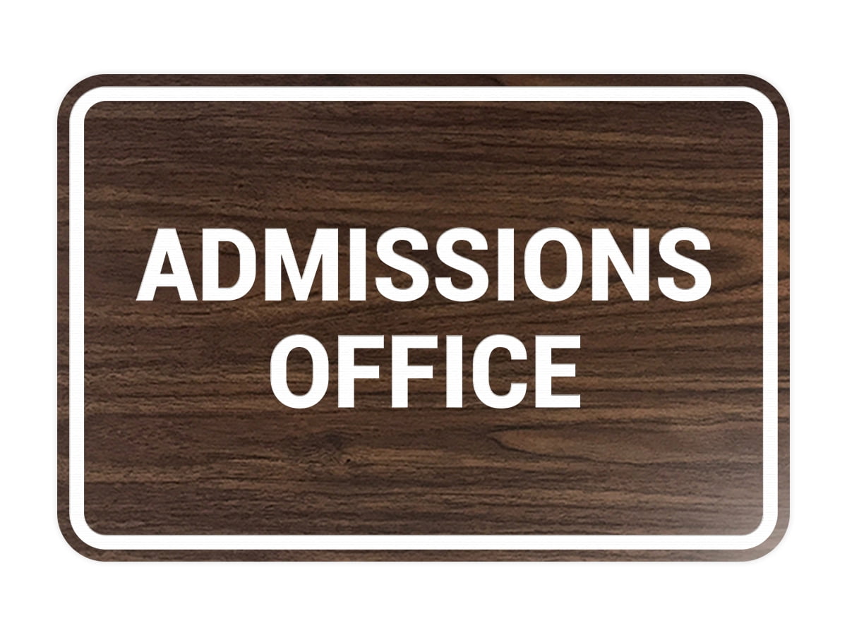 Classic Admissions Office Sign (Walnut) - Small - Walmart.com