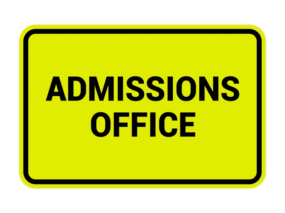Classic Admissions Office Sign (Yellow / Black) - Large - Walmart.com