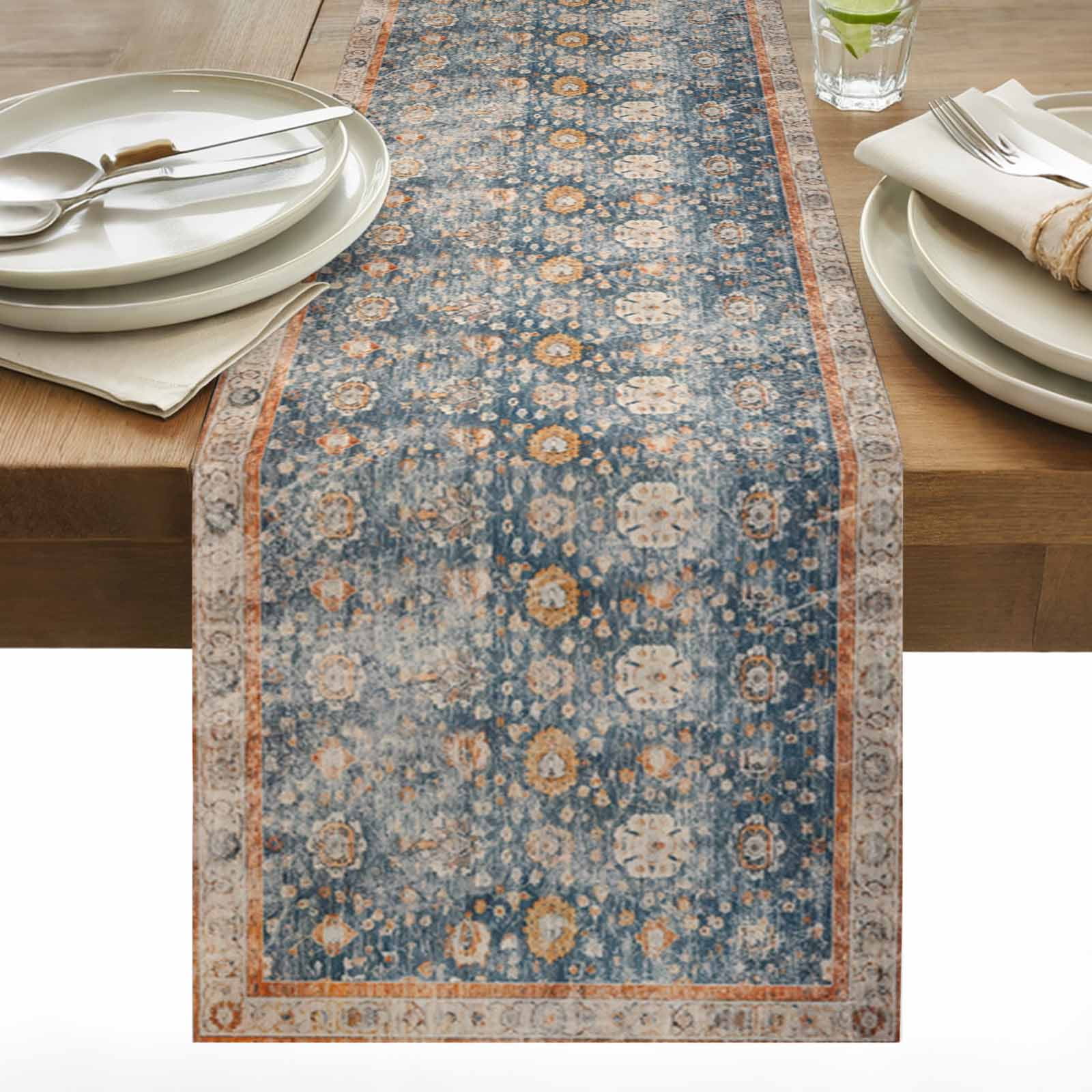 Classic African Table Runner 13x120 inch Medieval Retro Patterns Cotton ...