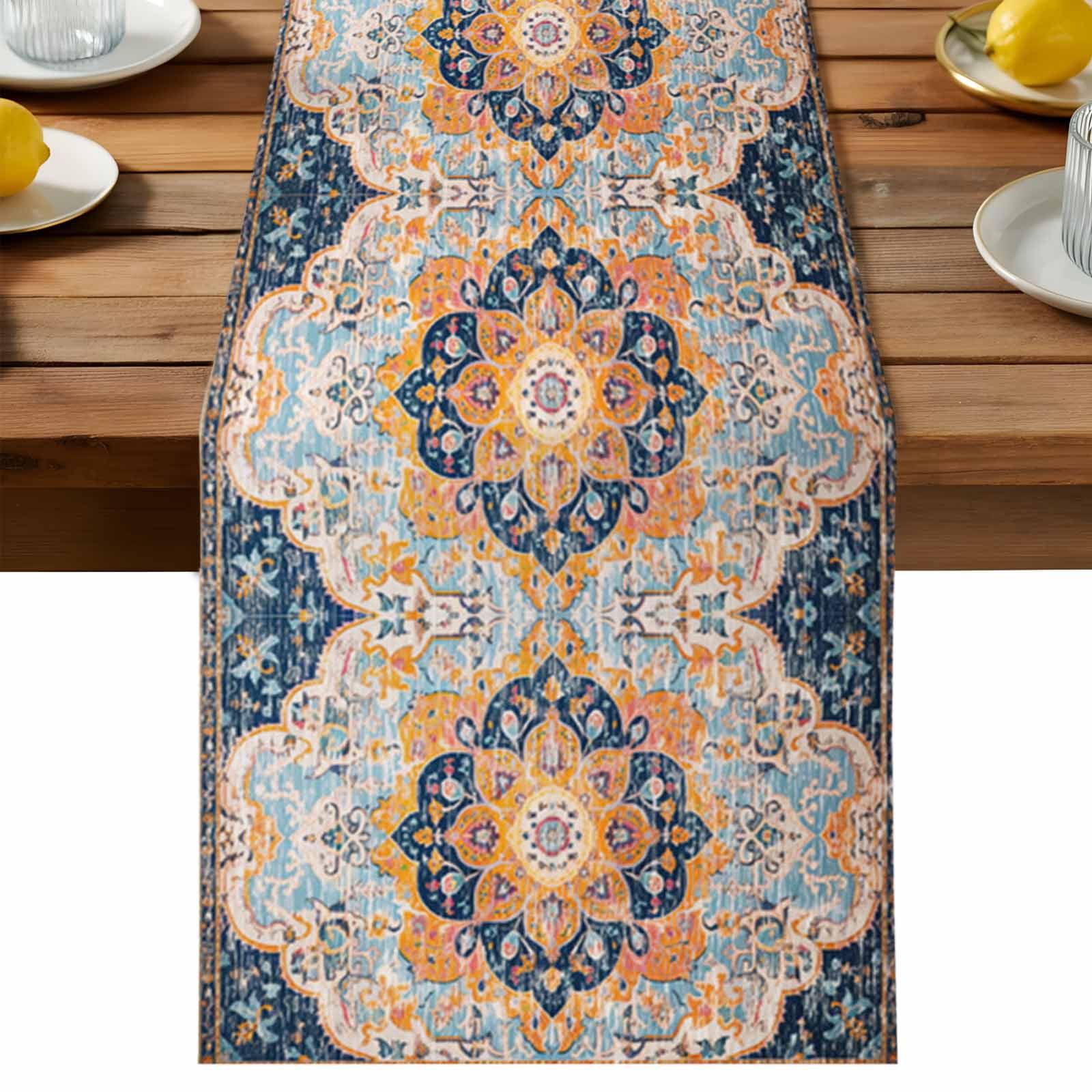 Classic African Table Runner, Retro Pattern Cotton Linen Table Cloth ...