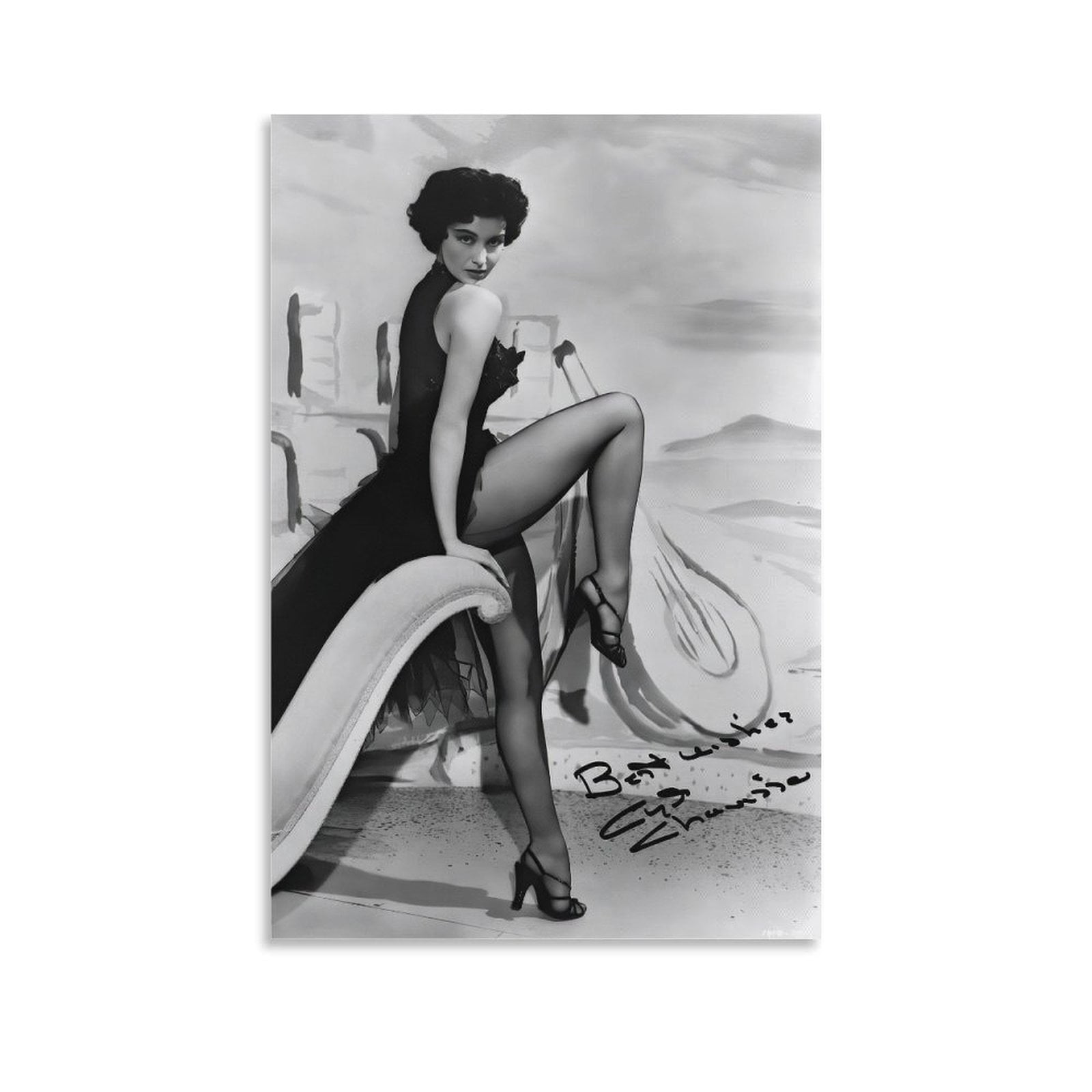 Classic Age Actresses Cyd Charisse Sexy Poster Picture Print Canvas Poster Wall Paint Art ...