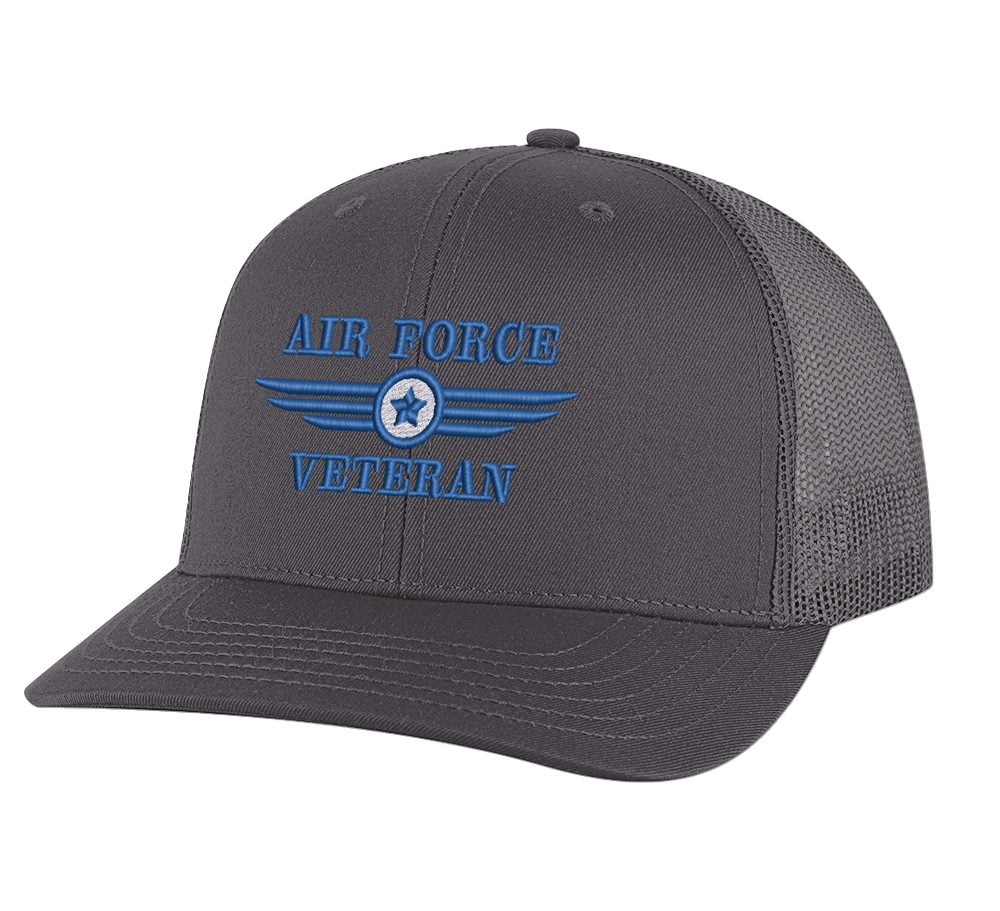 Air Force Veteran Cap - Military Trucker Hat Embroidered USAF - US Air ...
