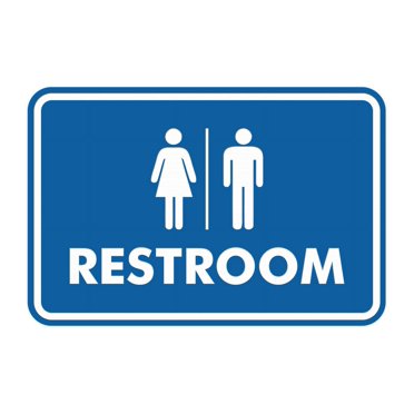 Classic Framed Restroom Directional Right Arrow (Dark Brown) - Medium ...