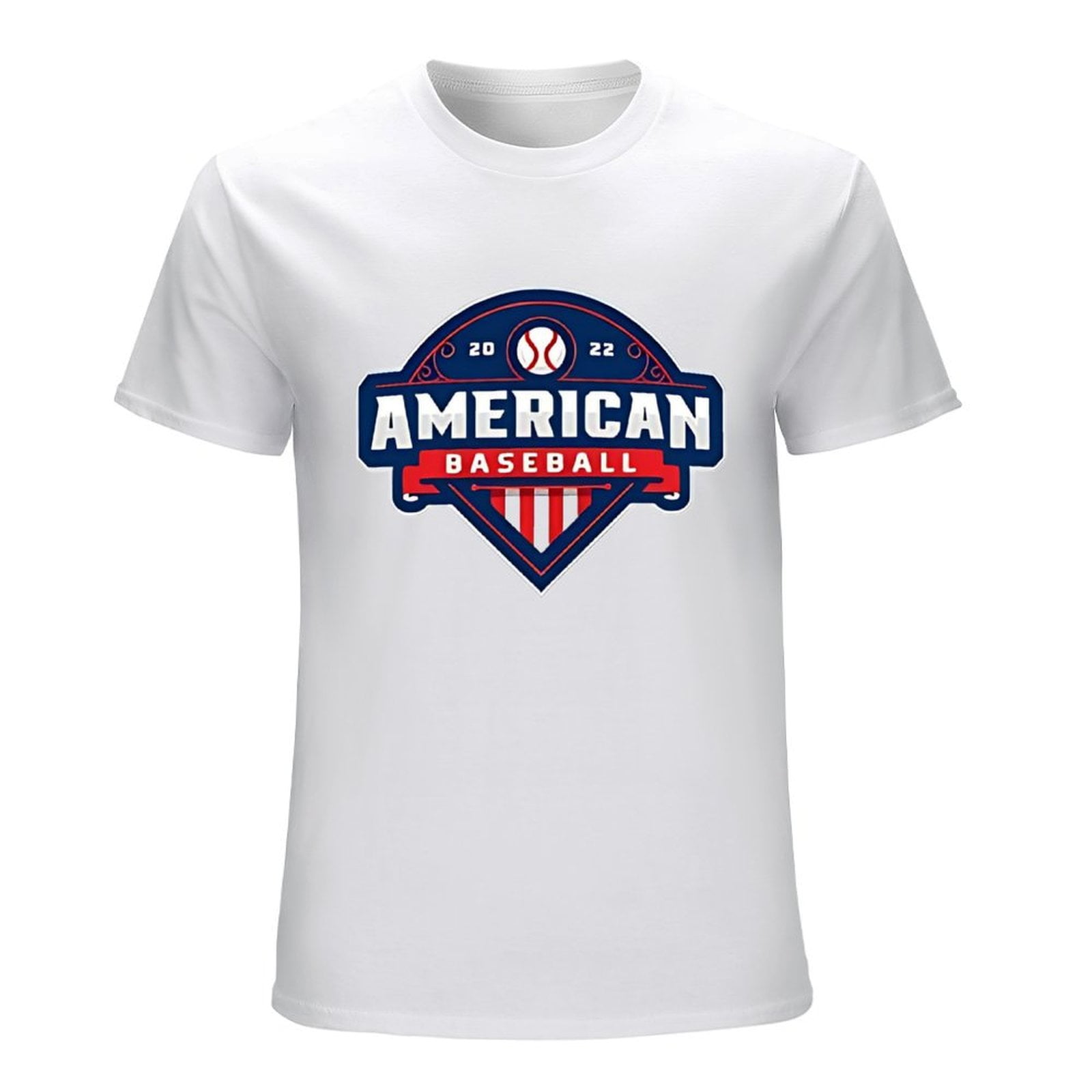 Classic American Baseball Logo Men's Tee for Baseball Fans - Walmart.com
