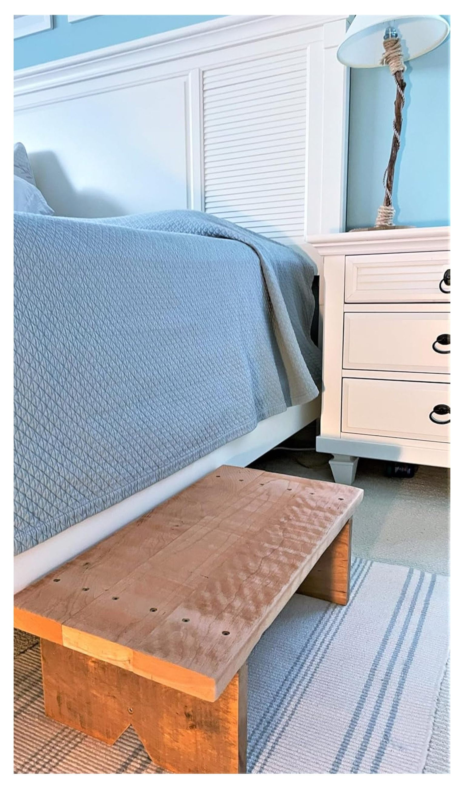 Classic Amish Reclaimed Wood Step Sitting Stool Footstool Deck Patio ...