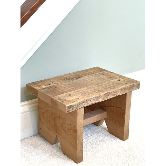 Classic Amish Reclaimed Wood Stool. Also Plant Stand, Home Décor Piece ...