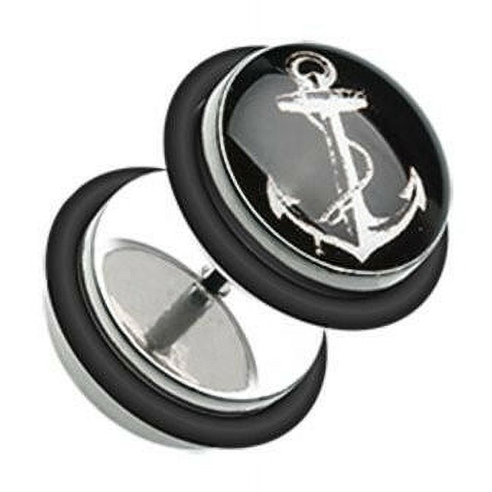 Classic Anchor Dock Steel Fake Plug Earrings with O-Rings - Walmart.com