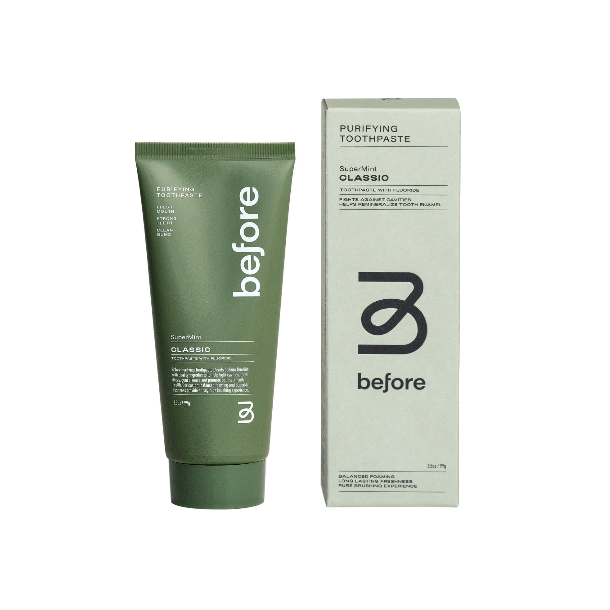 Before | Classic Anti-Cavity TSF6 Toothpaste | Vegan, Reduces Plaque ...